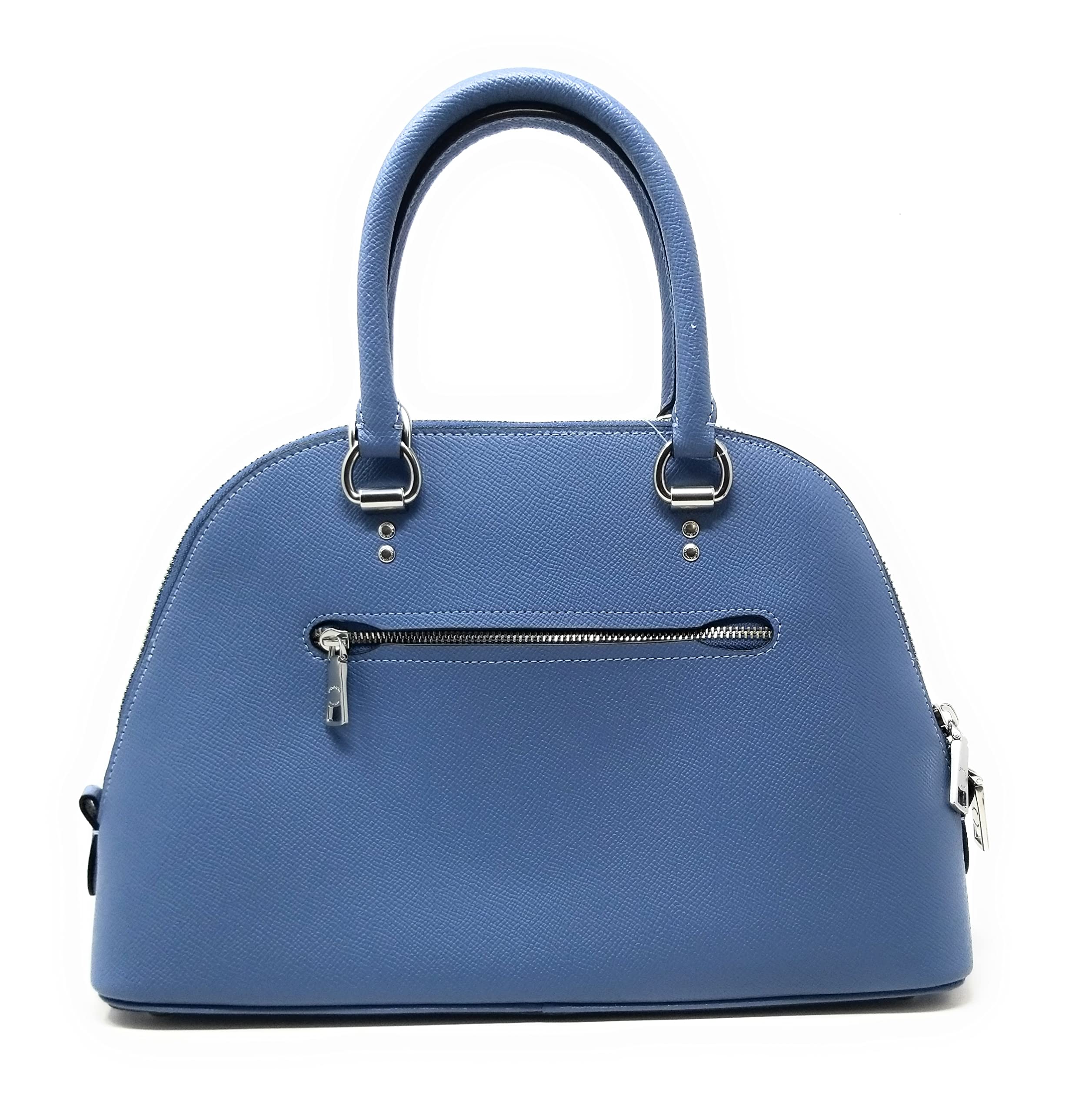 COACH Women's Katy Satchel in Crossgrain Leather (Indigo)