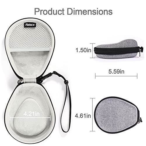 RAIACE Hard Storage Case Compatible with AfterShokz Aeropex/Trekz Air/Titanium Mini Bone Conduction Headphones, Travel Carrying Bag. (Case Only, Not Include The Headphones) - Black(Gray Lining)