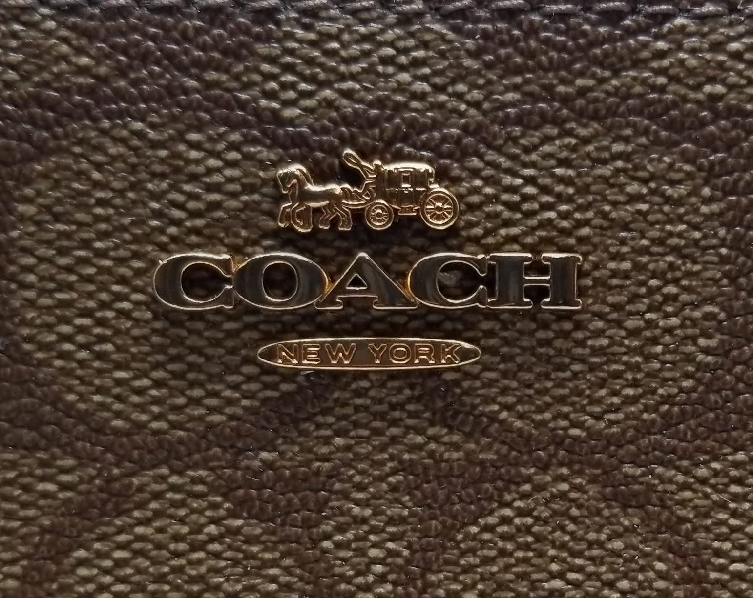 Coach Women's Long Zip Around Wallet In Signature Canvas (Khaki - Bold Pink)