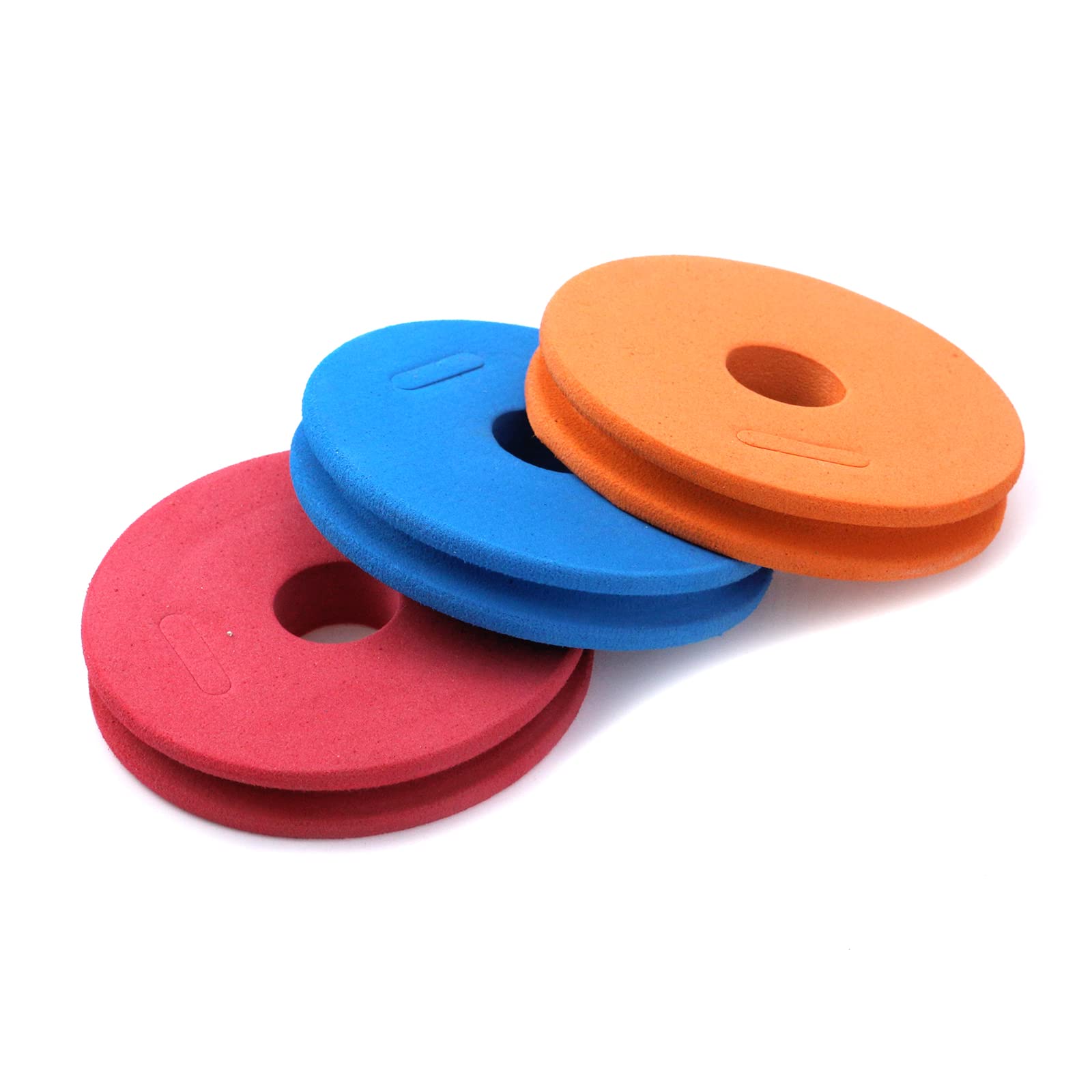Crapyt 100 PCS Fishing Foam Spools Random Color Rounded 68mm/2.68" Fishing Line Holder Storage Hook,Rig