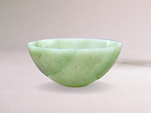 Green Aventurine Crystal Bowl - 2" Gem Stone Bowl for Altar Offering Bowl