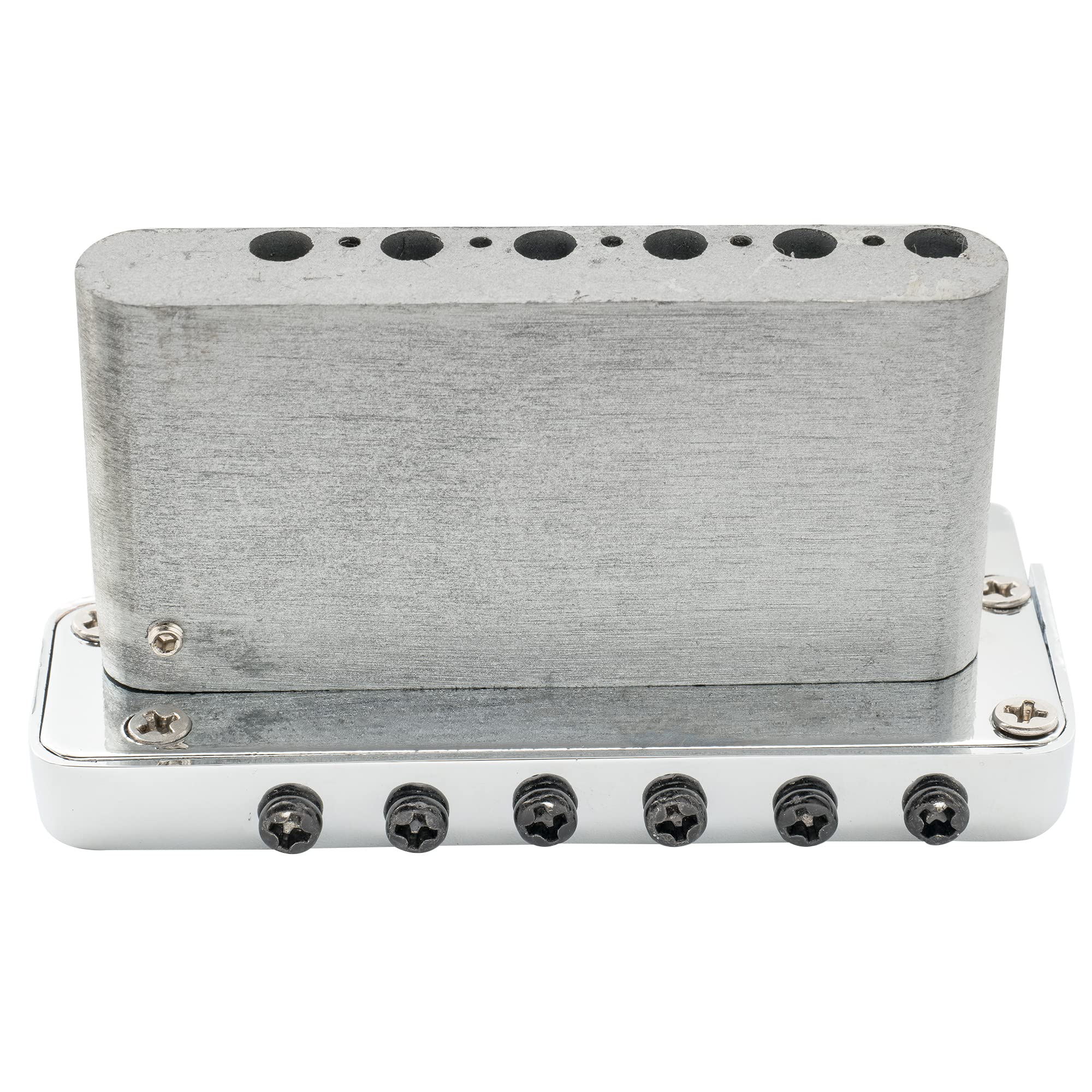 Wilkinson 52.5mm (2-1/16 inch) Full Block ST Guitar Tremolo Bridge Pop-In Arm 2-Point for American Standard or Professional Fender Strat, Chrome