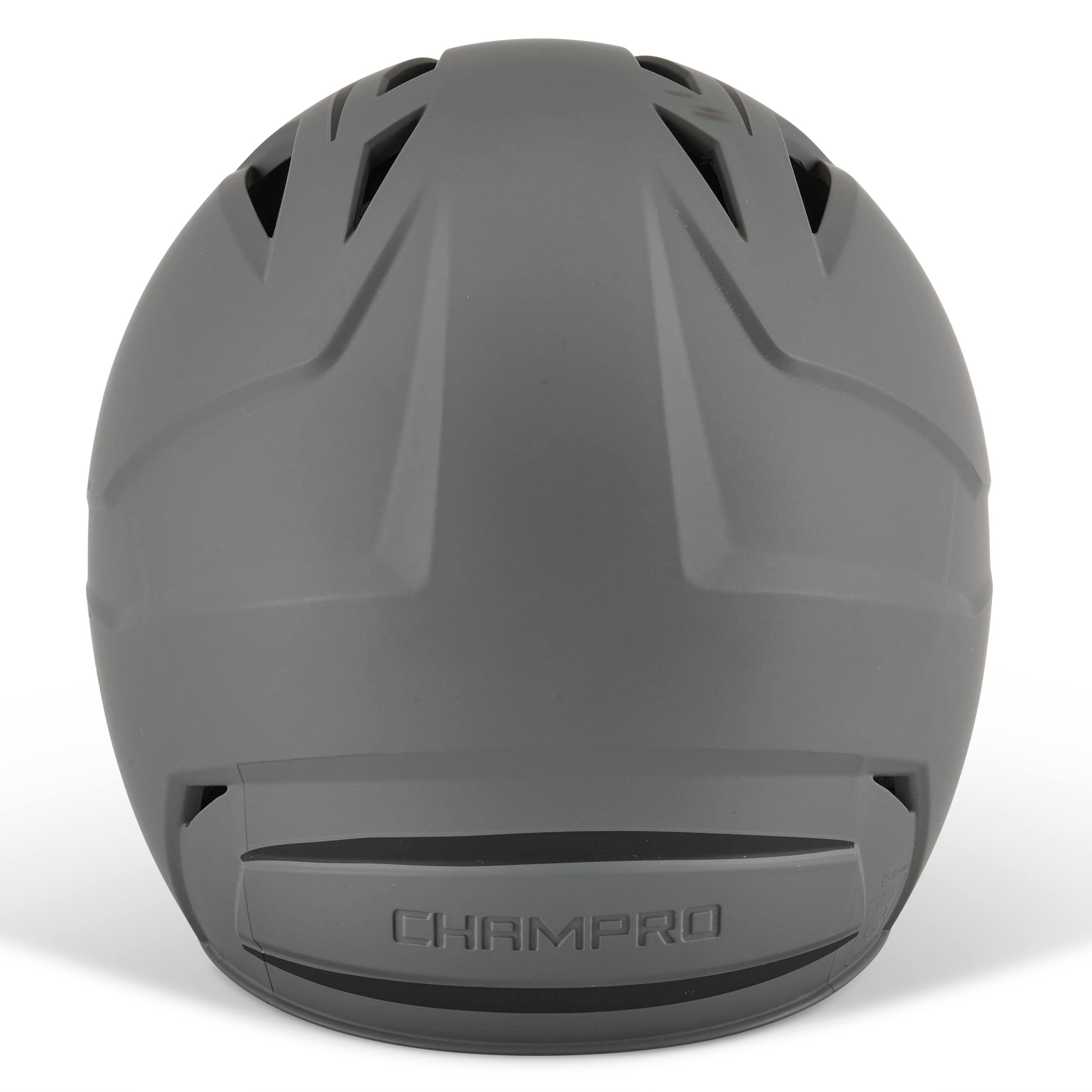 CHAMPRO HX Legend Plus Performance Baseball Batting Helmet with Removeable Jaw Guard in Two-Tone Color Matte Finish, Graphite, Black, Junior (HXM2GRJ) Medium