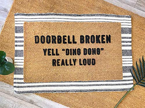 Printed Coir Doormat - Pets - Flocked (I Hope You Like Cats)