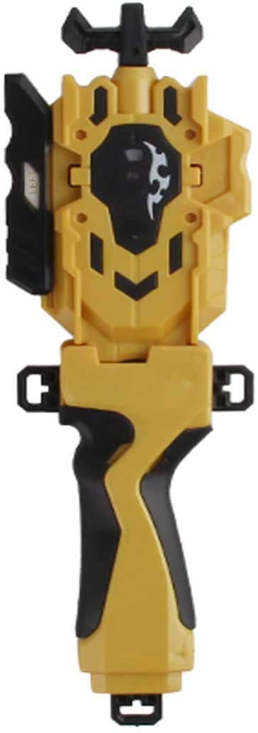 Speder Bey Gyro Blades Launcher and Grip, Light Sparking Battling Burst String Launcher Gyro Left&Right LR Spin Top Compatible with All Bey Burst Series Battling (Gold)