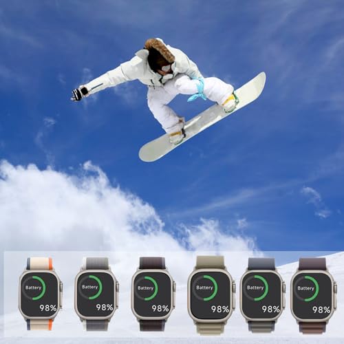 BORDOMOL Nylon Bands Compatible With Apple Watch Ultra 1/2 Band 42mm 44mm 45mm 49mm, Alpine Loop+Trail Loop for Women Men (6 Pack)
