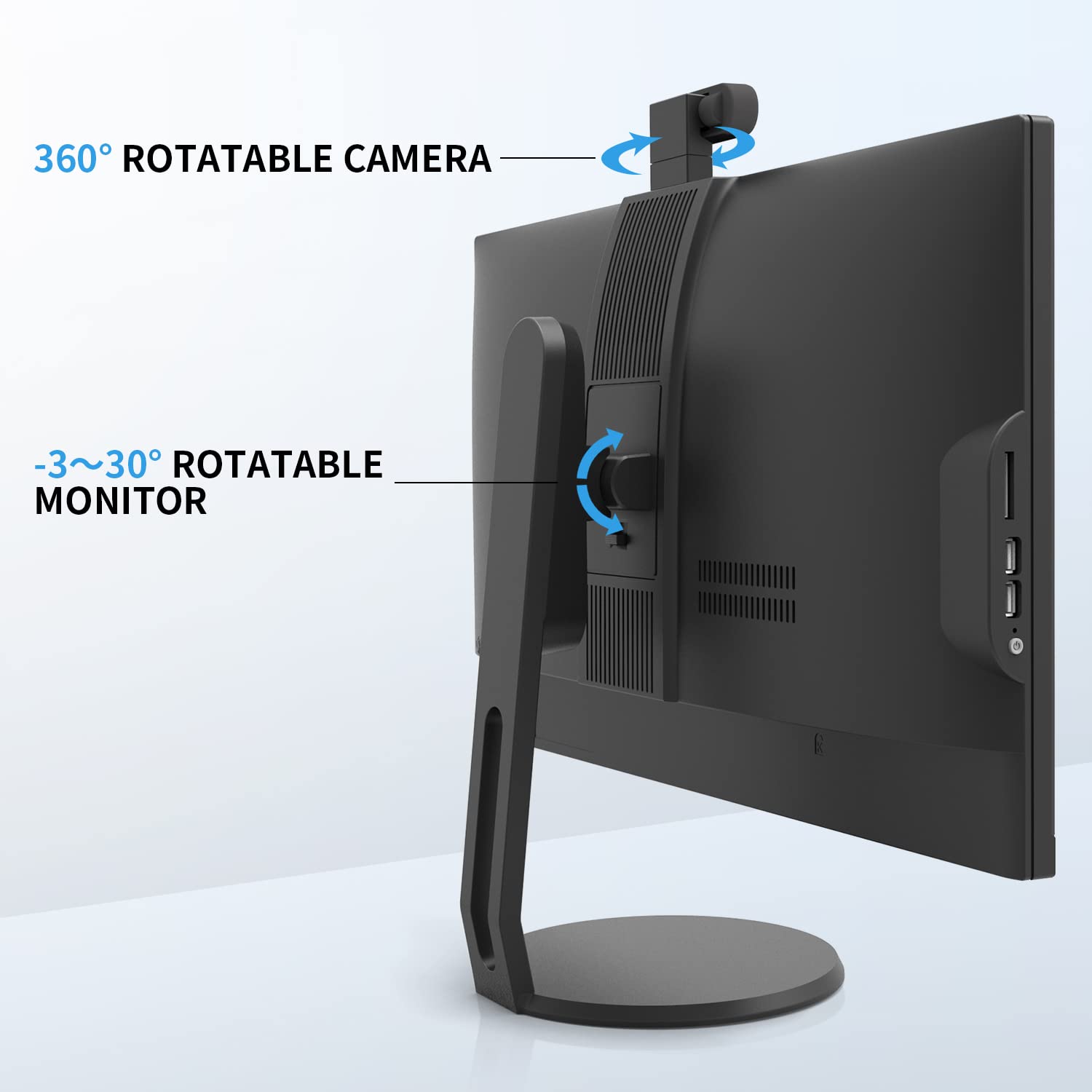 EUISHIHUA 24” Computers, i5 Quad-Core Desktop Computer with Camera, 8G Ram 512G SSD IPS HD Display, WiFi Bluetooth for Home Entertainment Business Office