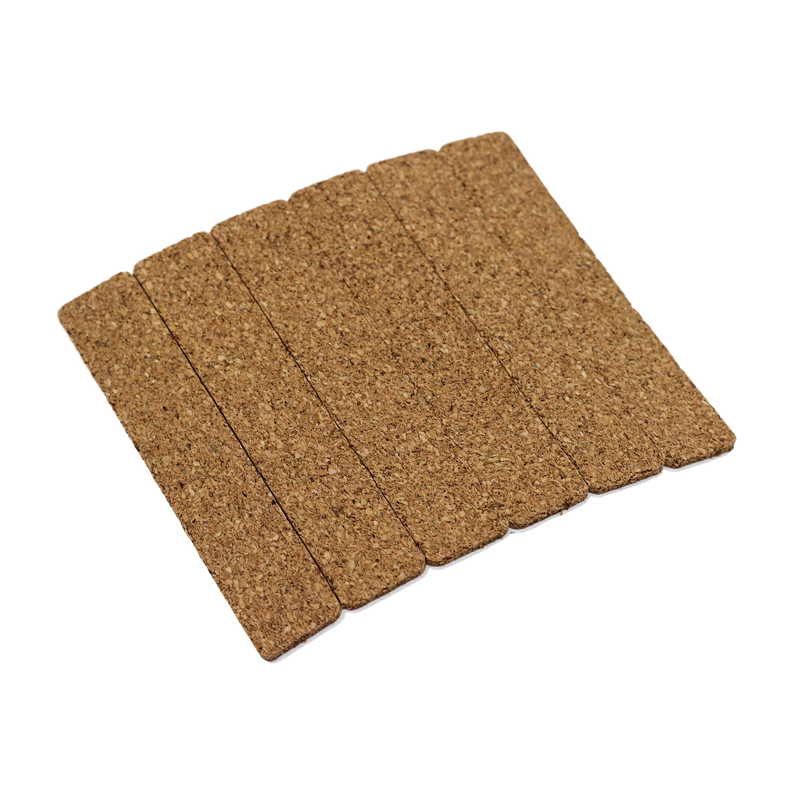 Borges & Scott - Traditional Cork Hat Sizing Strips - Self Adhesive - Set of 6 Natural