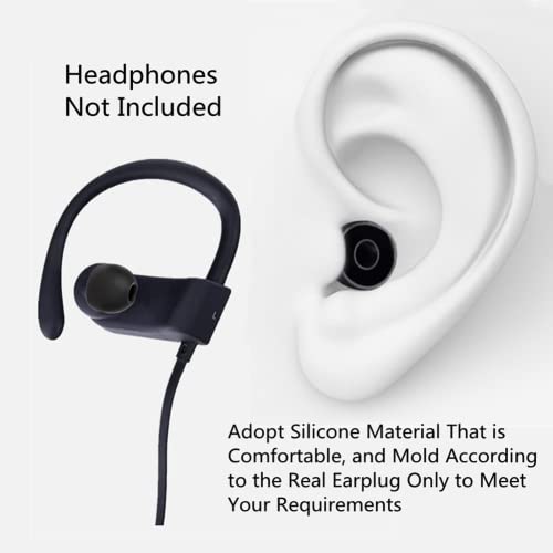 Earbud Tips 9 Pairs Replacement Earbud Tips Earbuds Replacement Tips Headphone Earbud Tips Fit For Inner Hole From 4mm-5.5mm Earphones Earbud Replacement Tips Ear Bud Replacement Pieces Silicone Black