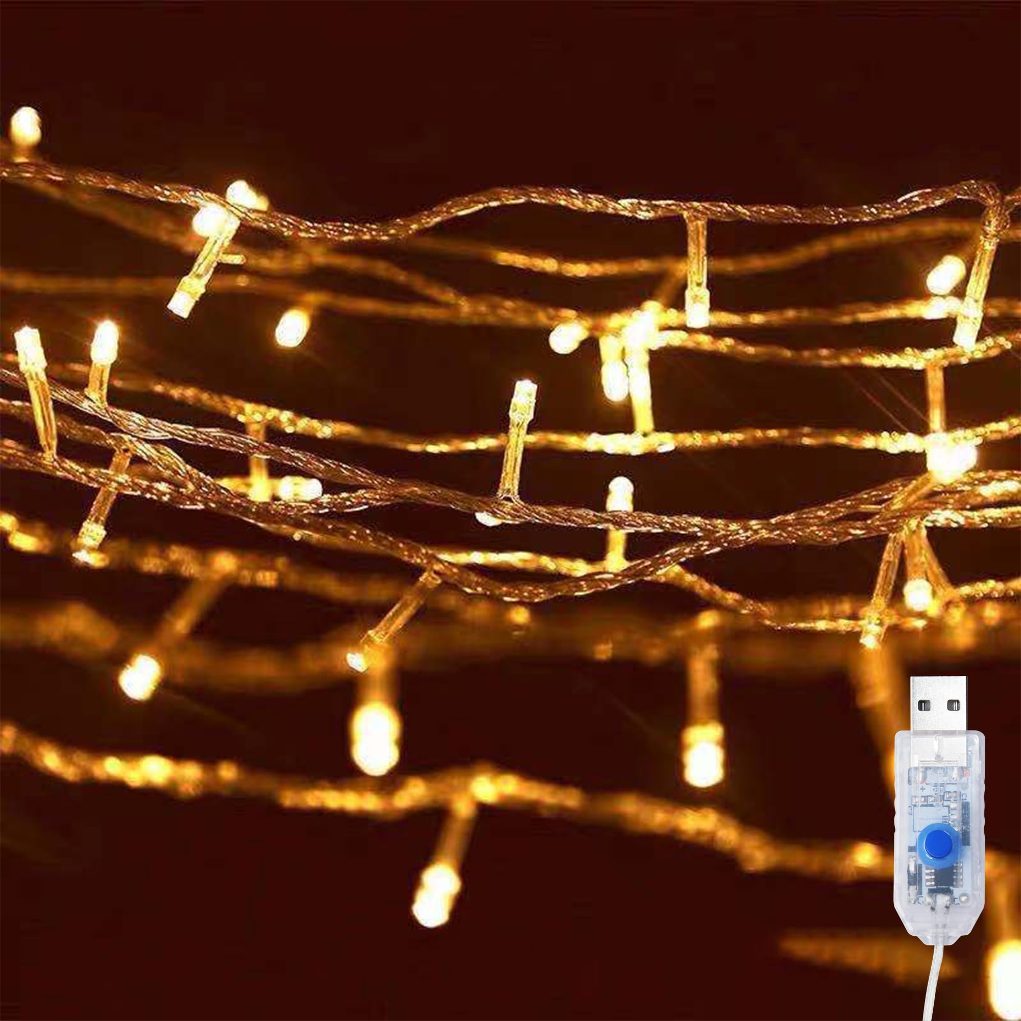 YAQIMIYA 300 LED Fairy Curtain Lights Plug in 10x10FT,8 Modes Window Wall Hanging Curtain String Lights for Bedroom Wedding Party Indoor Outdoor Decoration (Warm White)