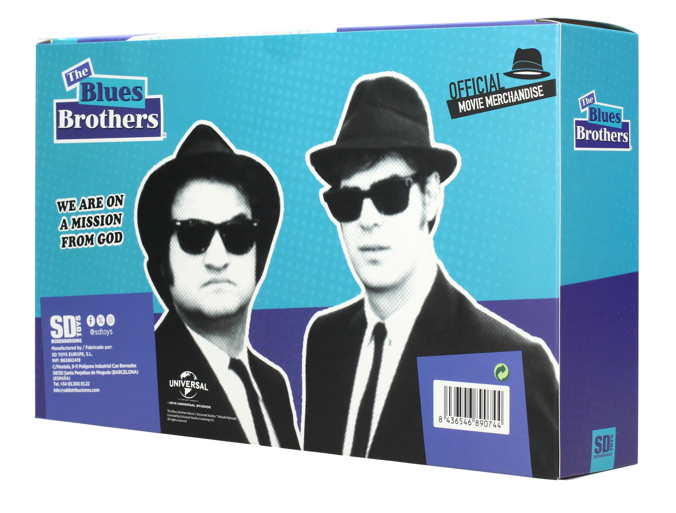 SD Toys Movie Icons The Blues Brothers Jake & Elwood Figure Set, 7"