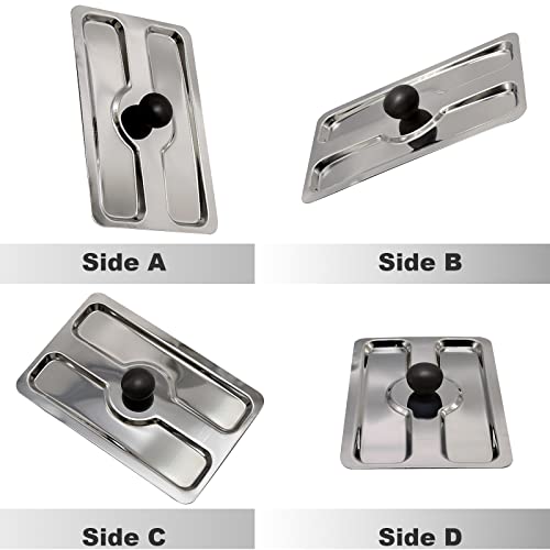 UOIENRT Toaster Dust Cover, Stainless Toaster Appliance Top Cover, Steel Electric Bread Maker Upper Cover for Bread Machine