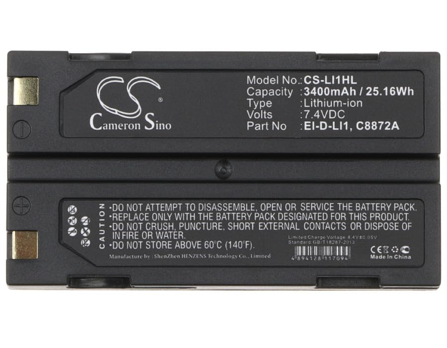 Flujoy 3400mAh/7.4V Replacement Battery for Symbol Barcode Scanner C8872A 52030 EI-D-LI1 38403 46607 29518
