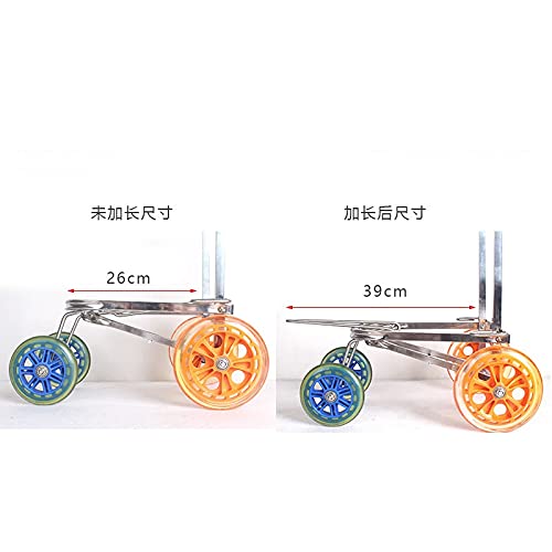 DOUBA Shopping Cart Folding Portable Truck Trolley Increase Wheel Luggage Cart Four-Wheeled Cart Pull Goods Multifunction Four Rounds