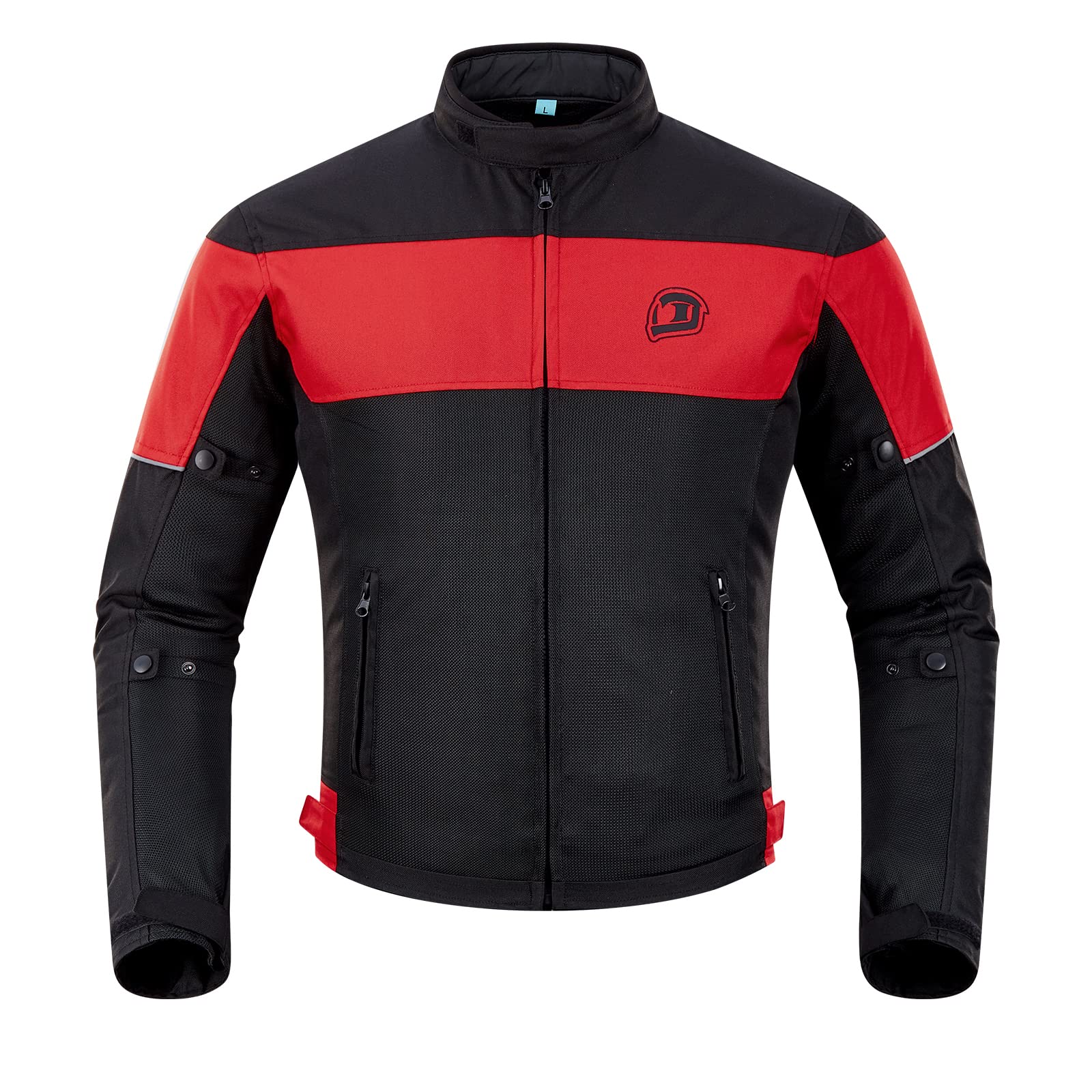 BORLENI Motorcycle Jacket for Men-Mesh Slim Motorbike Riding Jacket with CE Armor High Visibility Powersports Protective Gear