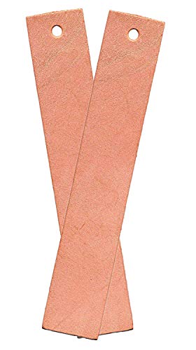 Realeather Crafts Leather Bookmarks, 7-Inch by 1.25-Inch, 8-Pack