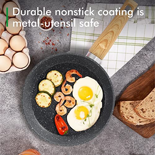 MAISON ARTS Kitchen Cookware Sets Nonstick, 12 Piece Pots and Pans Set Granite Cooking Set for Induction & Dishwasher Safe, Oven, Stovetop, Gery