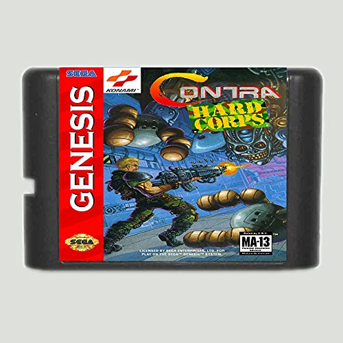 Spire Contra The Hard Corps 16 bit SEGA MD Game Card For Sega Genesis Only