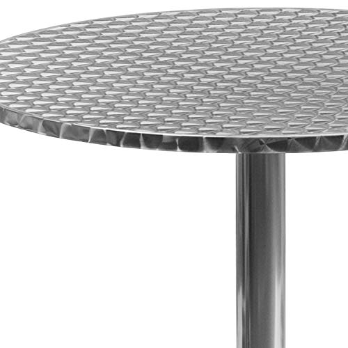 Flash Furniture Mellie 27.5'' Round Aluminum Indoor-Outdoor Table with Base