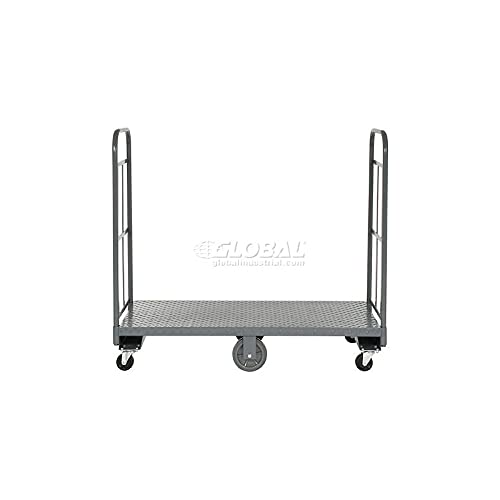 Global Industrial Steel Deck Narrow Aisle High End U-Boat Platform Truck 60 x 24 1500 Lb. Capacity