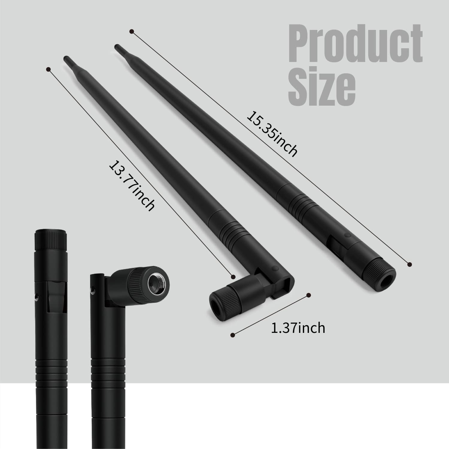 TNP 10 dBi WiFi Antenna - 2.4 GHz Antenna Network Compact Omni Directional RP SMA Connector for PC Desktop Computer Wi-Fi Router Camera Video Surveillance