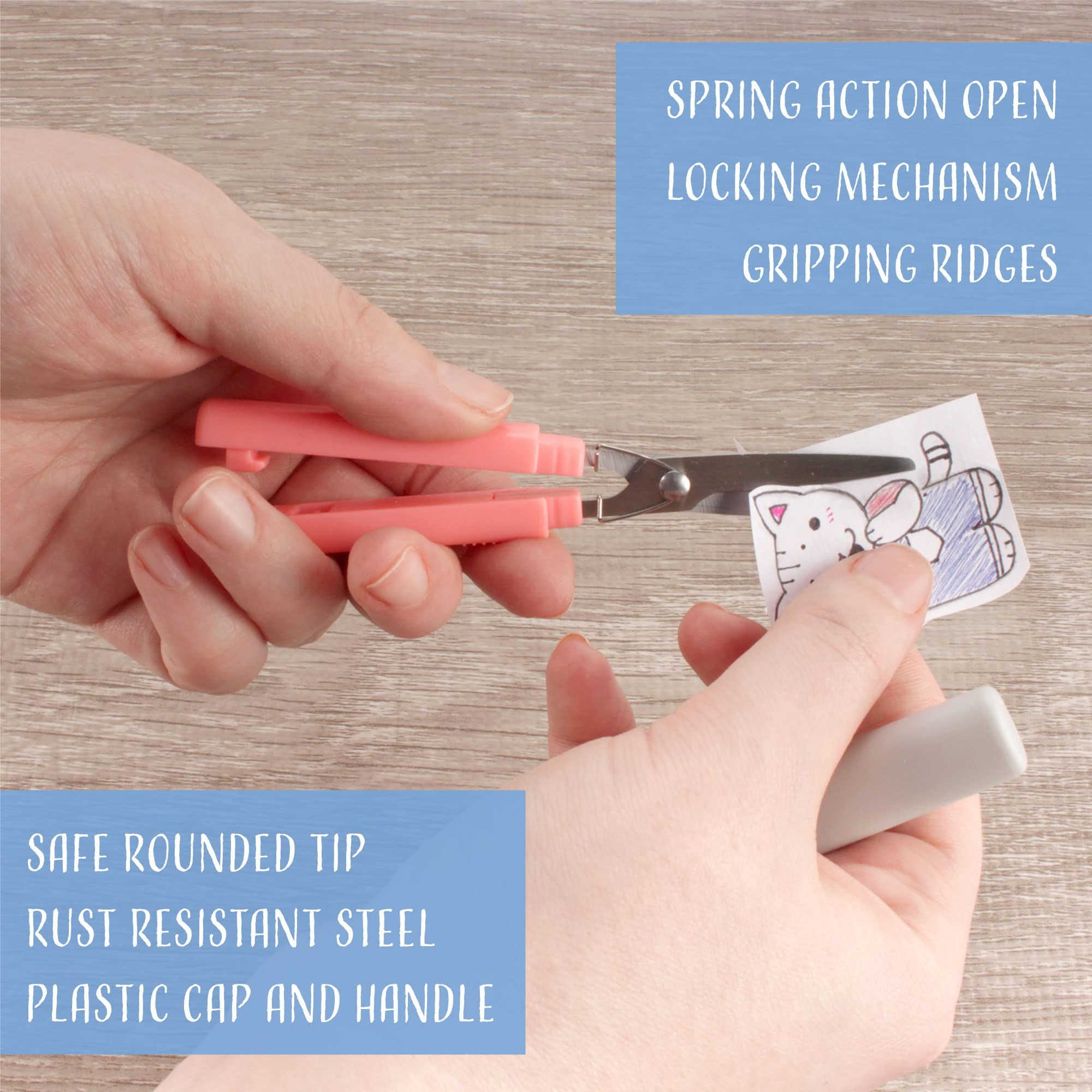 JubileeYarn Mini Pen Portable Travel Safety Scissors - Pink - 1 Pair