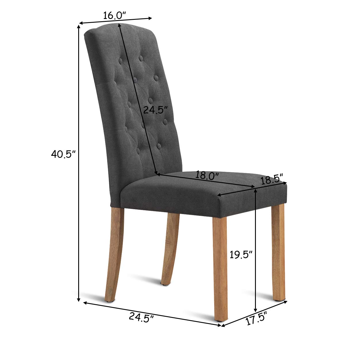 COSTWAY Set of 2 Dining Chairs, Ergonomic Design PU Leather Upholstered, Wear-Resistant Armless Leisure Chair with Foot Pads for Home Office Kitchen (Nature)