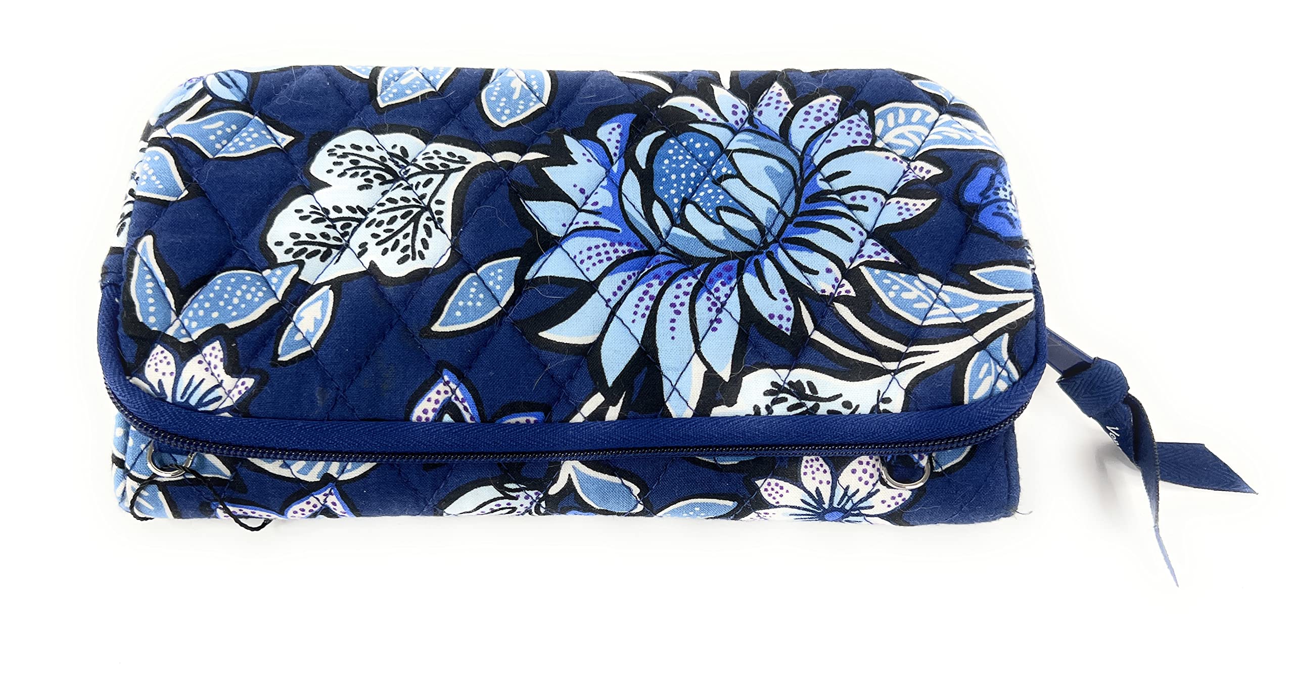 Vera Bradley RFID Wallet Crossbidy Blue Tapestry Quilted Cotton
