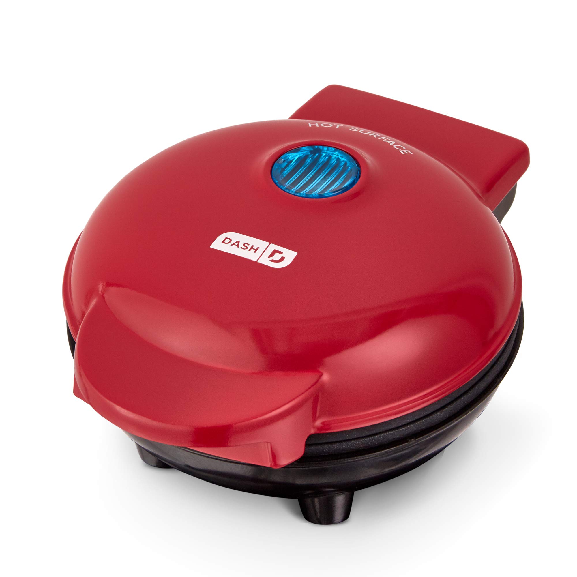 Dash Mini Maker Portable Grill Machine + Panini Press - Red & DMW001AQ Machine for Individual, Paninis, Hash Browns, & other Mini waffle maker, 4 inch, Aqua