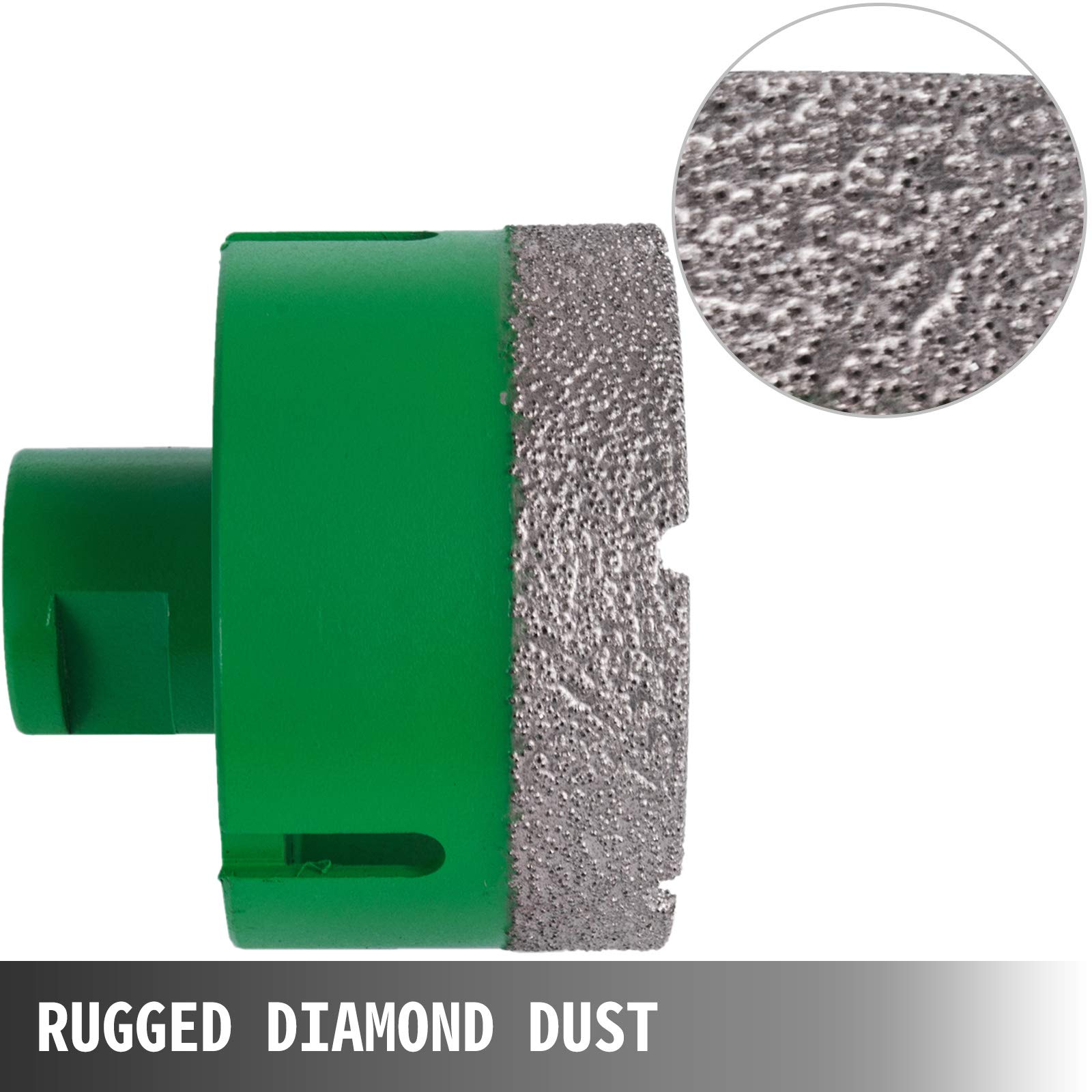 VEVOR 5PCS Diamond Hole Saw Set, Diamond Drill Core Bits with Saw Blade, Heavy Duty Hole Saw Arbor 0.87"/1.4"/1.6"/2"/2.5" M14 Thread Carborundum Granite for Glass, Ceramics, Porcelain, Ceramic Tile