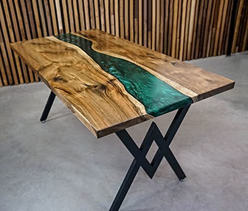 Epoxy Table, Epoxy Resin River Table, Live Edge Wooden Table, Natural Wood, Dining table, Natural Epoxy Table, Resin Table