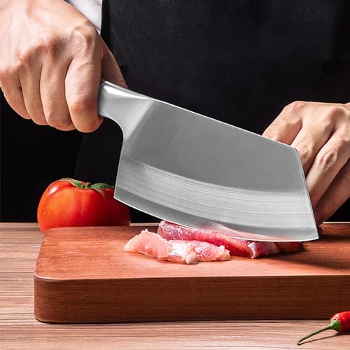 Cleaver Knife- Chopping Knife 8"- Super Sharp German Stainless Steel Kitchen Chinese Chef Knife - Pearwood Handle - Gift Box Included, 2024 Gifts