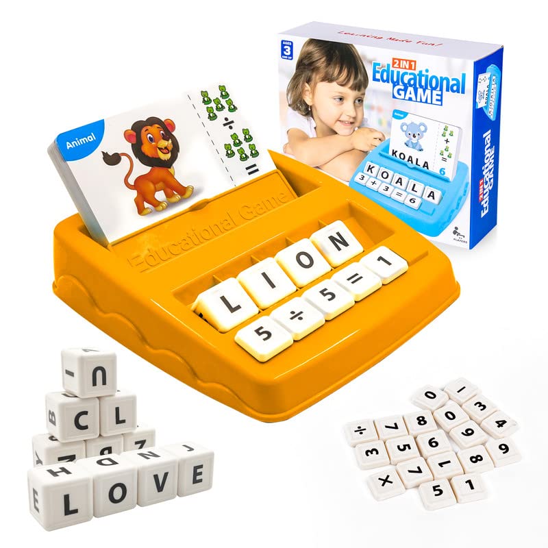 Toddler Toys for Boys Age 3-4, 2 in 1 Educational Toys Alphabet Spelling & Reading, Flash Cards Learning Toys Gifts for Preschool Kindergarten Boys Girls Ages 3 4 5 6 7 8