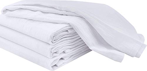 Utopia Kitchen [12 Pack] Flour Sack Tea Towels, 28" x 28" Ring Spun 100% Cotton Dish Cloths - Machine Washable - for Cleaning & Drying - White