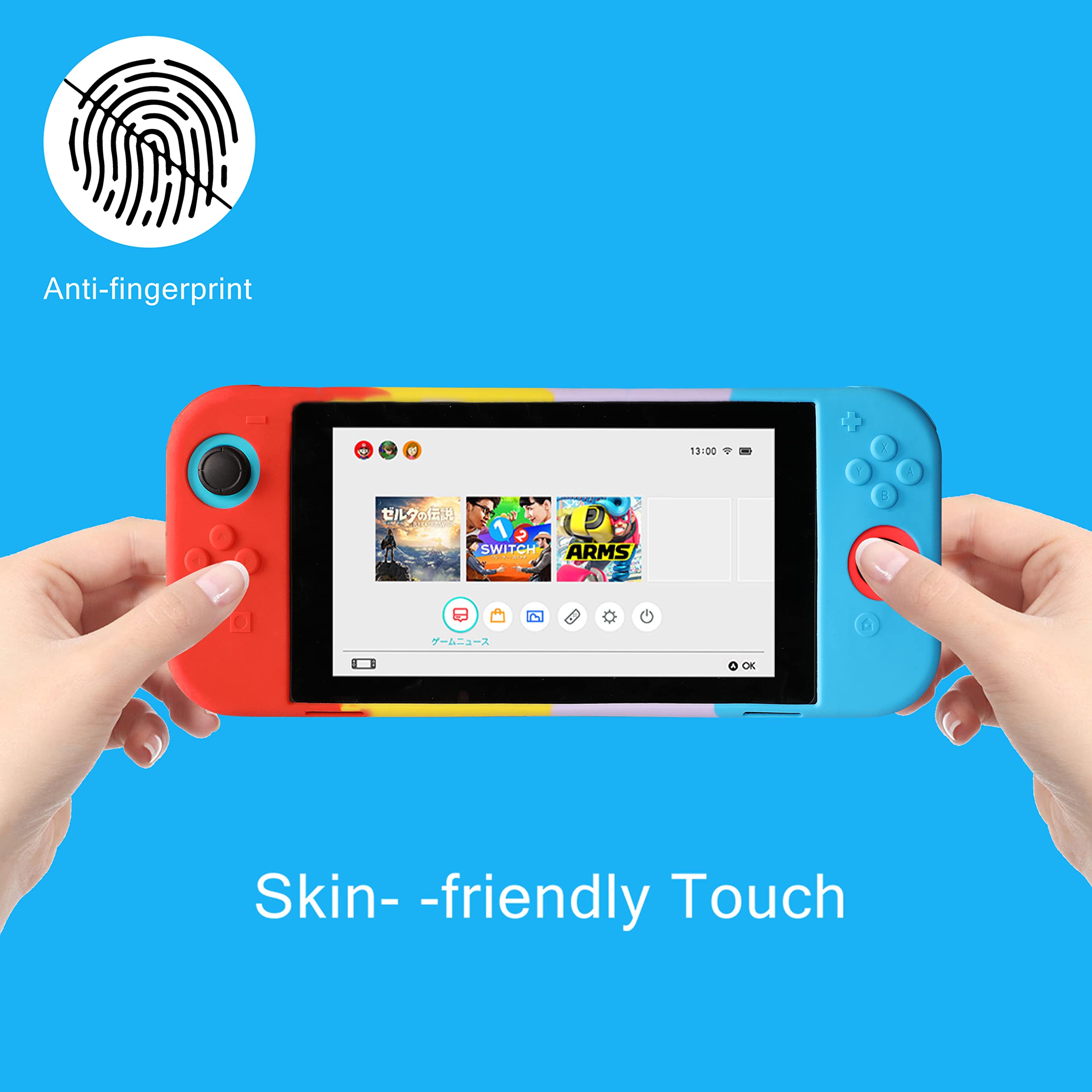 Coralogo Red Bubble Case for Nintendo Switch OLED NS Console Fidget Funny Kawaii Cute Silicone Cover Fidgets Design Fun Switch JoyCon Controllers for Girls Boys Cases for Nintendo Switch OLED