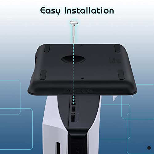 Mcbazel Cooling Fan and Dual Controller Charger Station for PS5 Console, Cooler Station and Charging Dock with Extra USB Ports for Playstation 5 UHD and Digital Edition β Black