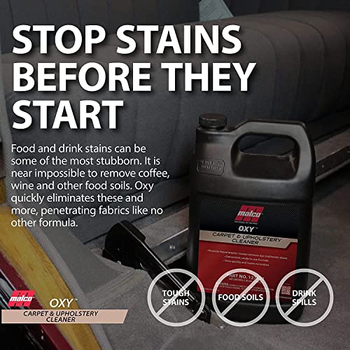 Malco OXY Carpet & Upholstery Cleaner - Stain Remover Spray for Car Interior Fabric/Cleans the Toughest Vehicle Stains/Deep Cleaning Liquid Formula / 22 Oz. (127822)