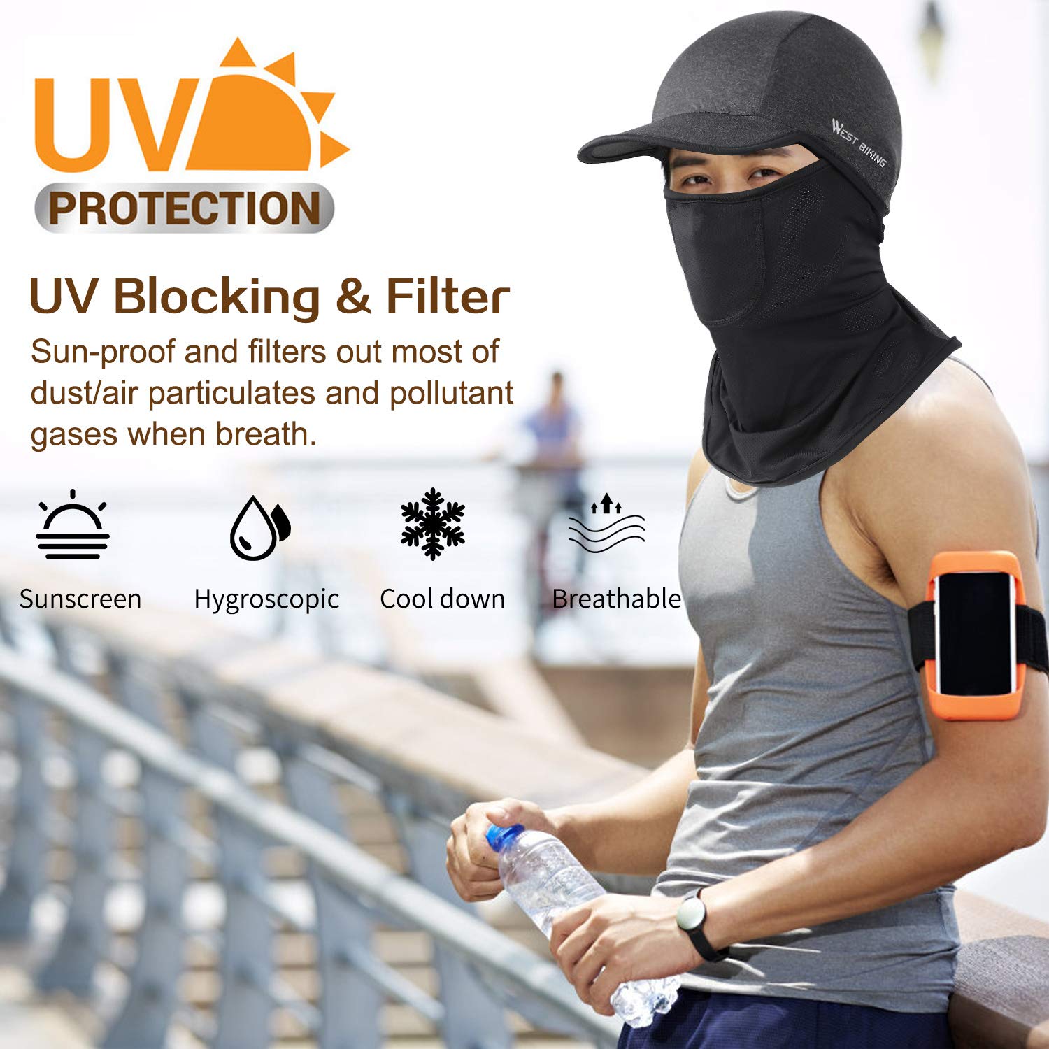 Charity Donation Sun UV Protection Summer Face Mask Breathable Cooling Fishing Neck Gaiter