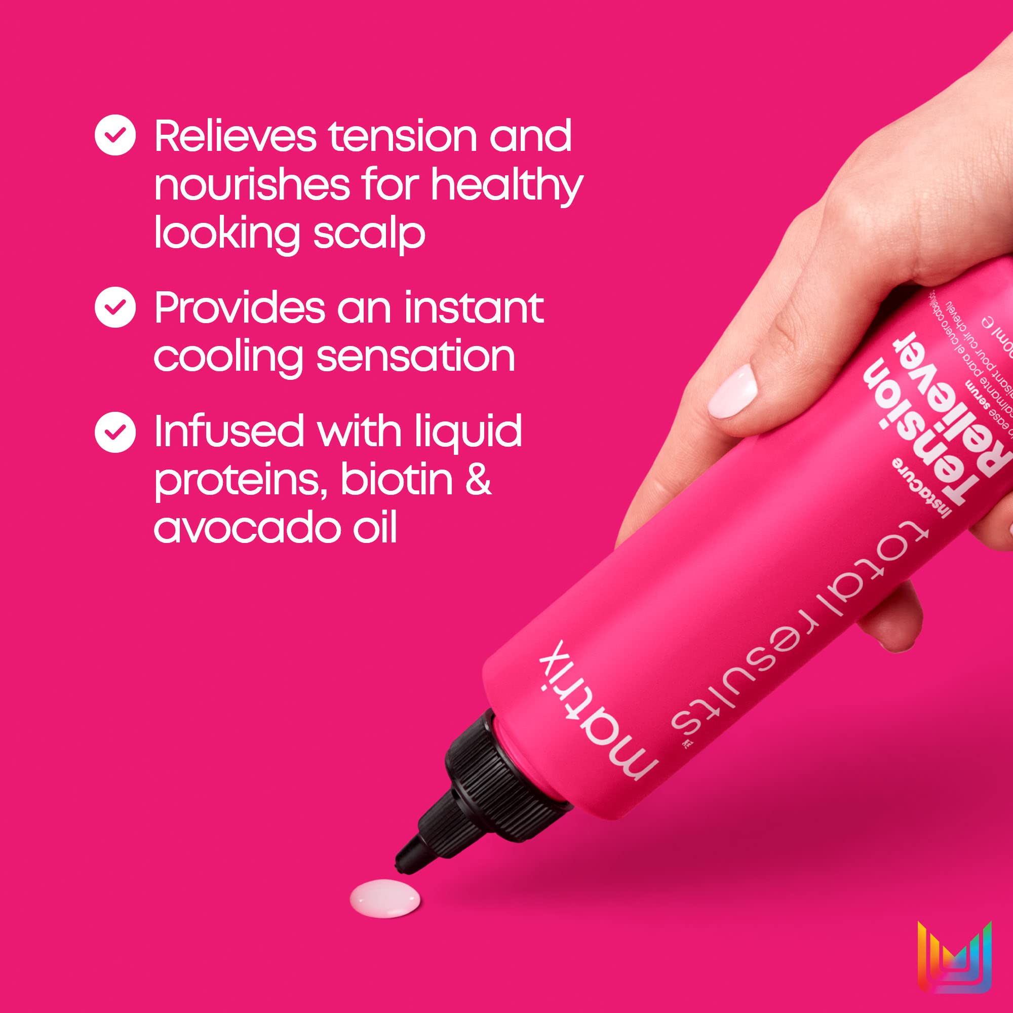Matrix Instacure Tension Reliever Leave-In Scalp Serum | Moisturizes Dry, Irritated Scalp | Cools Tension in Braids, Protective & Tight Hairstyles | Scalp Pain Relief | 6.8 Fl. Oz. | Vegan