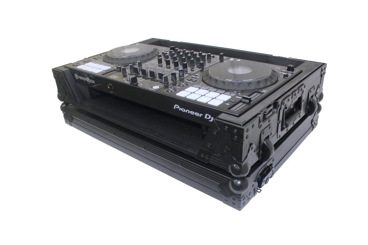 ProX Flight Case for Pioneer DDJ-1000 & DDJ-1000 SRT Digital Controller with Durable Rubber Wheels - Black on Black Design - XS-DDJ1000-WBL