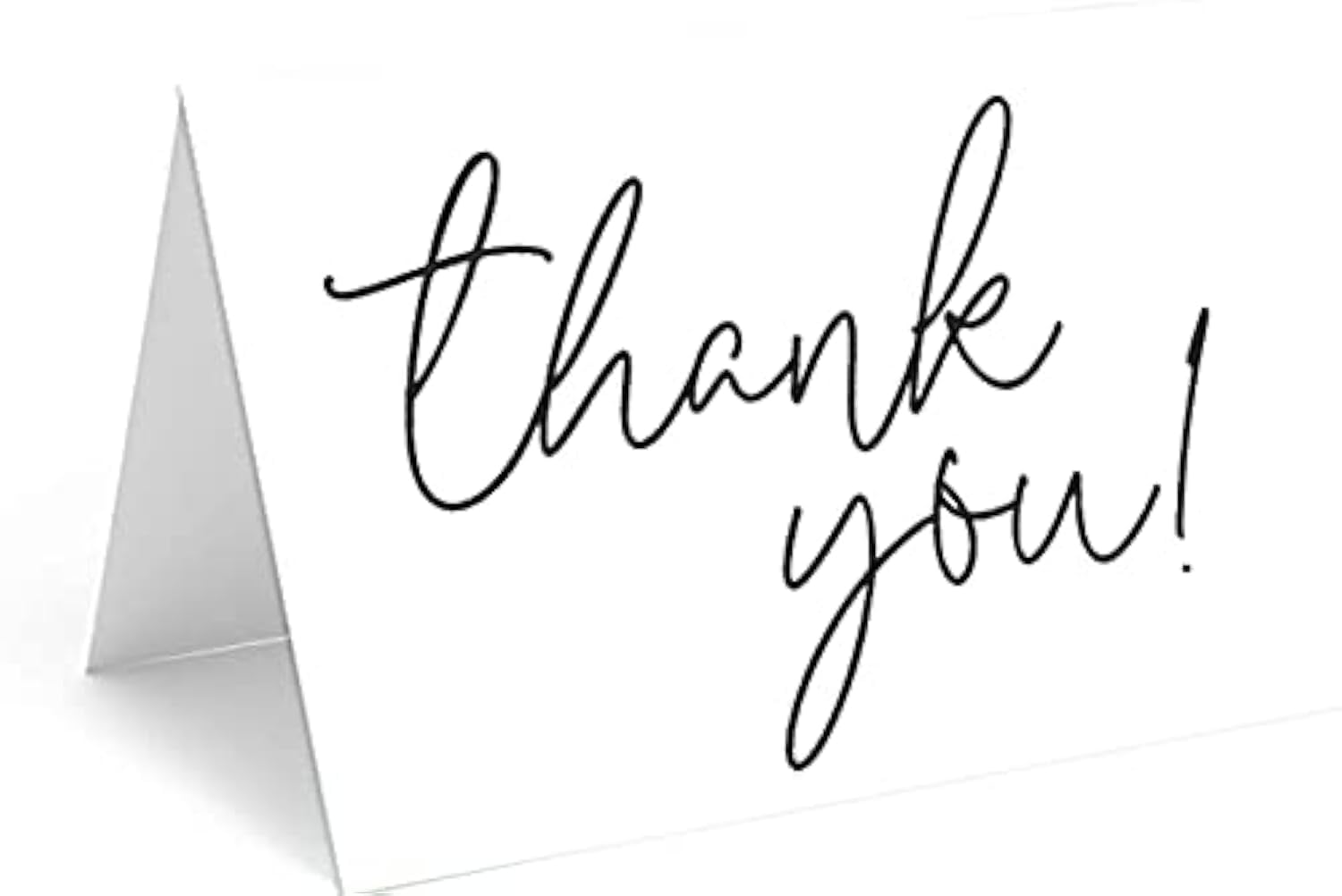 Red Door Inspirations 5x7 Thank you Note Cards with Envelopes (Black and White Thank You)