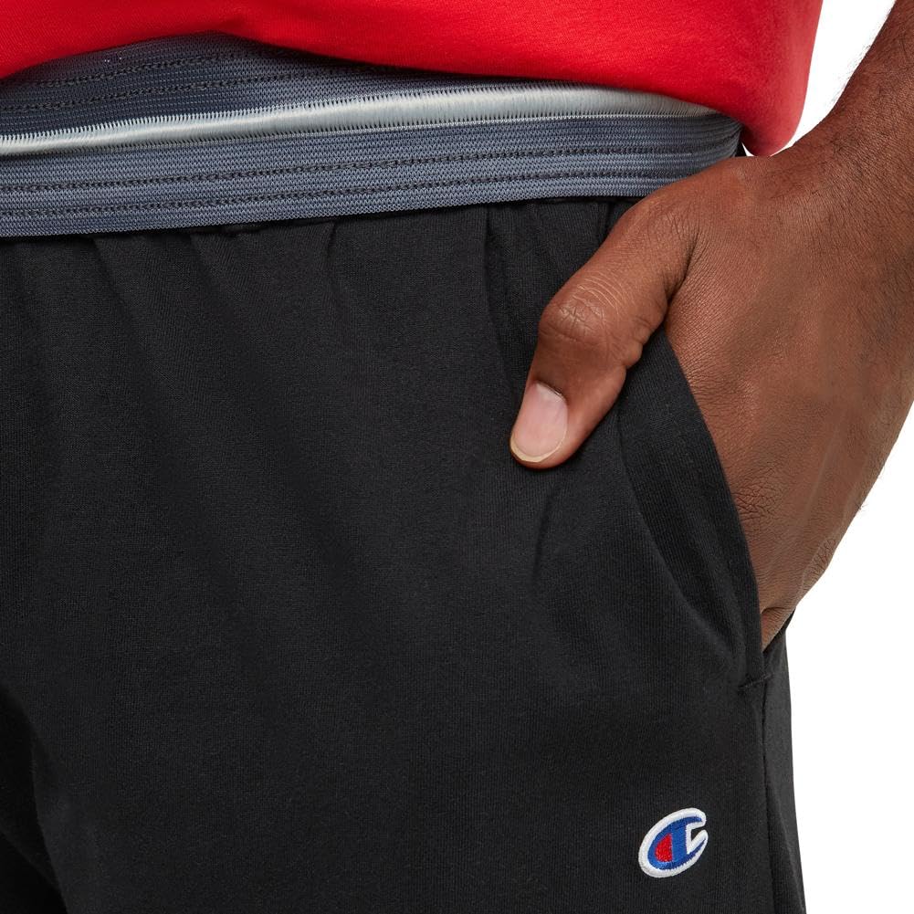 Champion mens Everyday Cotton Open Bottom Pants, Black, 3X-Large US