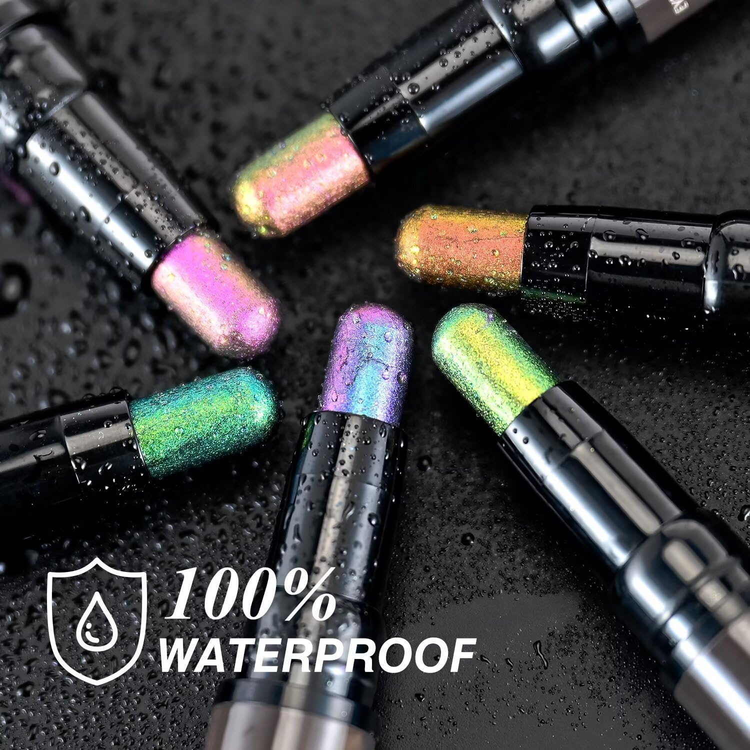 CHARMACY Multichrome 2 in 1 Cream Eyeshadow Stick, Waterproof Eye Brightener Highlighter Stick Makeup, High Pigmented, Smudge-Proof, Vegan & Cruelty-Free (#904)