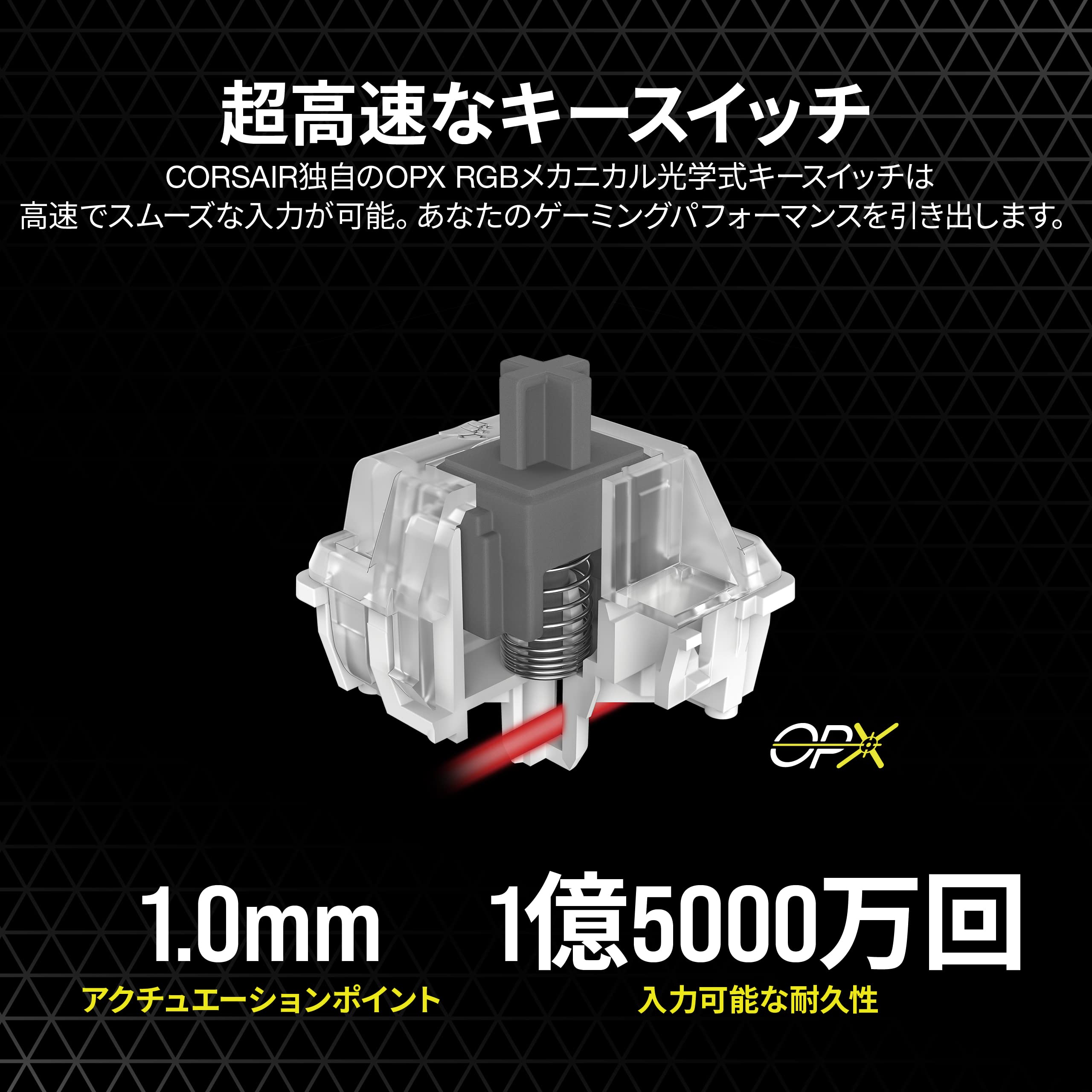 CORSAIR CH-910951A-JP USB K70 RGB PRO White Gaming Keyboard, 2022 Model, Uses Our Own OPX Axis, 8,000 HZ, Polling Rate Compatible, Removable Palm Rest