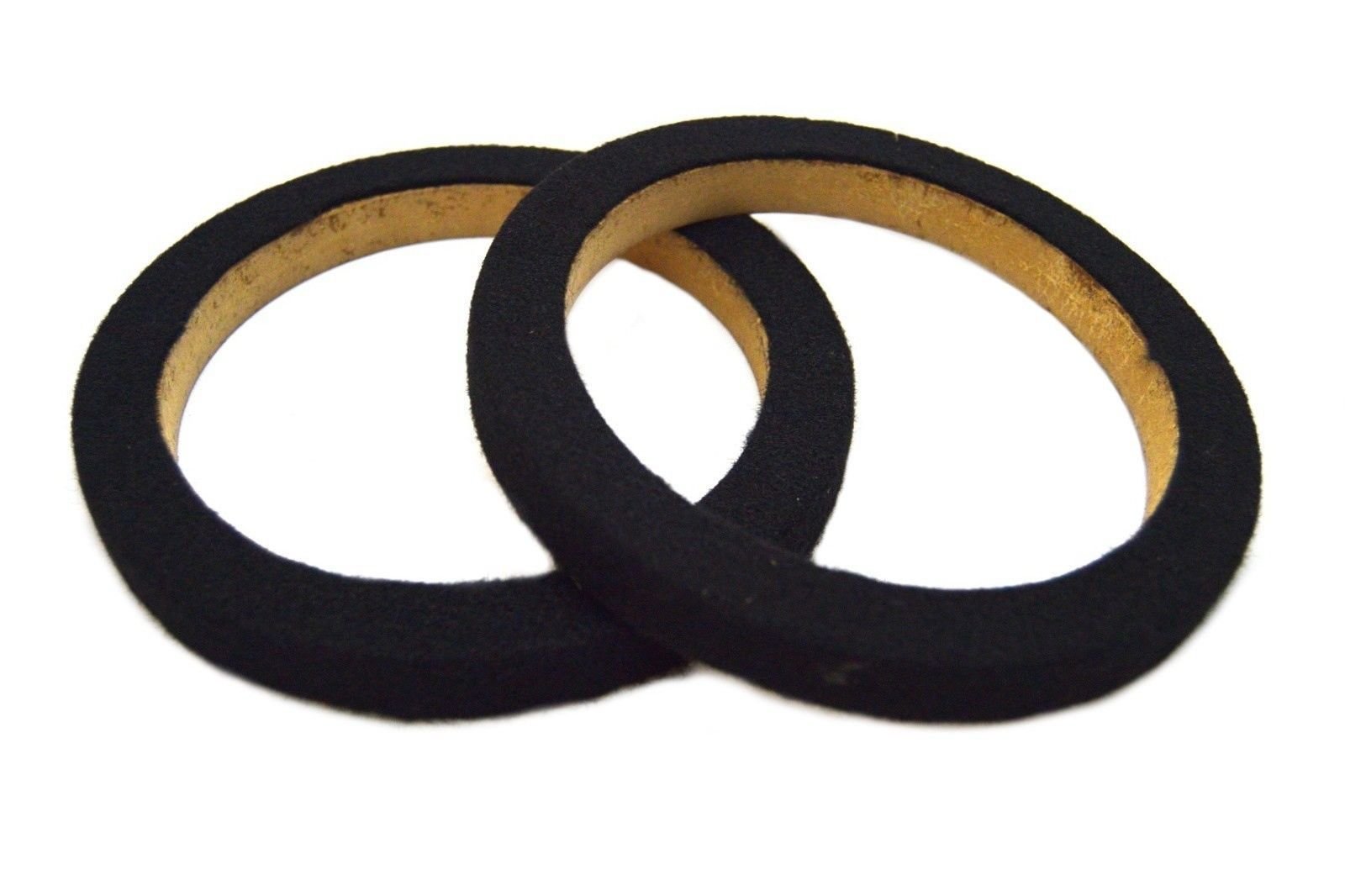 Nippon America 8 Pieces 6.5 Inch MDF Wood Speaker Spacer Rings with Black Carpet 4 Pairs -RING-065Cbk