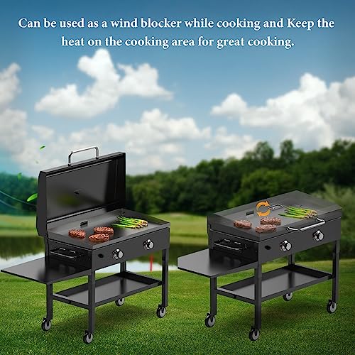 Hinged Lid for Blackstone 28 Inch Griddle Grill,Griddle Hard Cover Hood-BBQ Accessories for Blackstone 28"