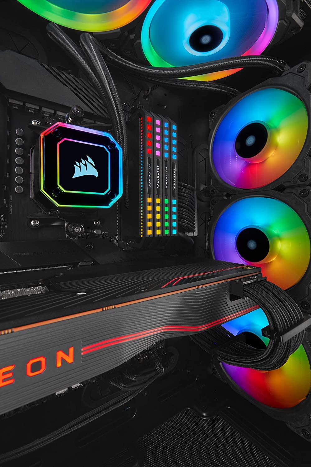 Corsair iCUE H150i Elite, CW-9060048-WW, Capellix, RGB Pump + Fans, 360mm (Renewed) fot Desktop