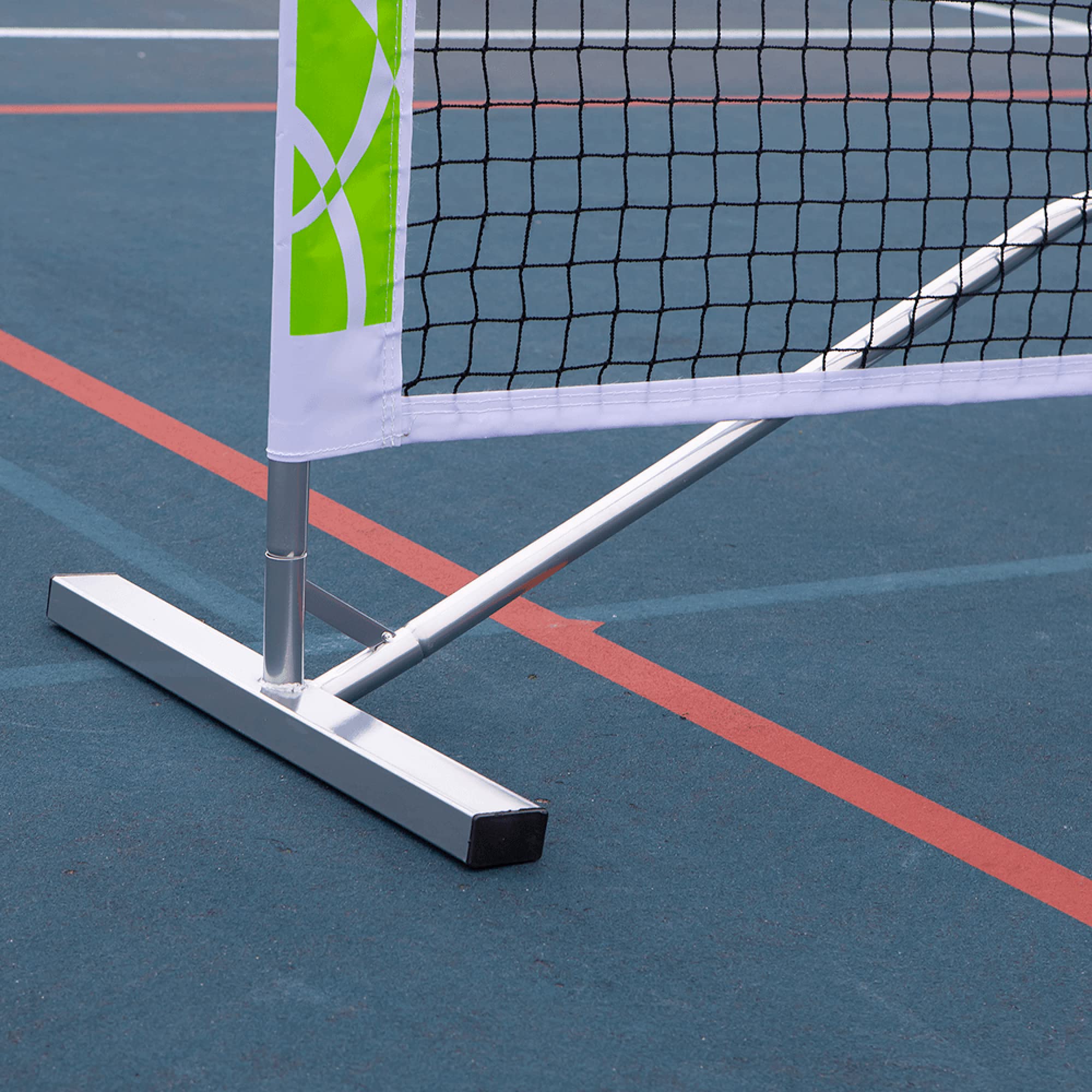 Champion Portable Pickleball Net System | Regulation Size 22 Foot Length | Snap Together Steel Frame with Net and Carry Bag | Easy Assembly