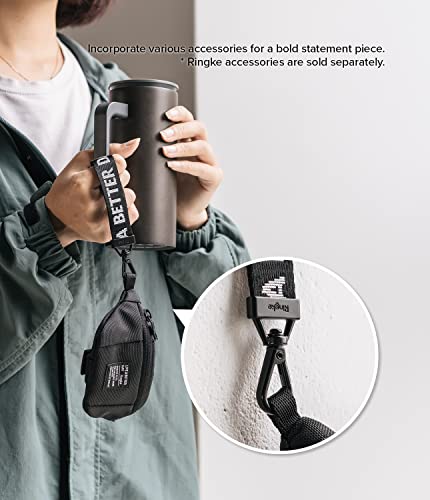Ringke Mini Pouch Sling Bag Compatible with AirPods Pro Case and AirPods 3rd, 2nd, 1st Generation Case, Galaxy Buds Pouch, Universal Wireless Ear Buds Cover with Keychain for Women, Men - Black