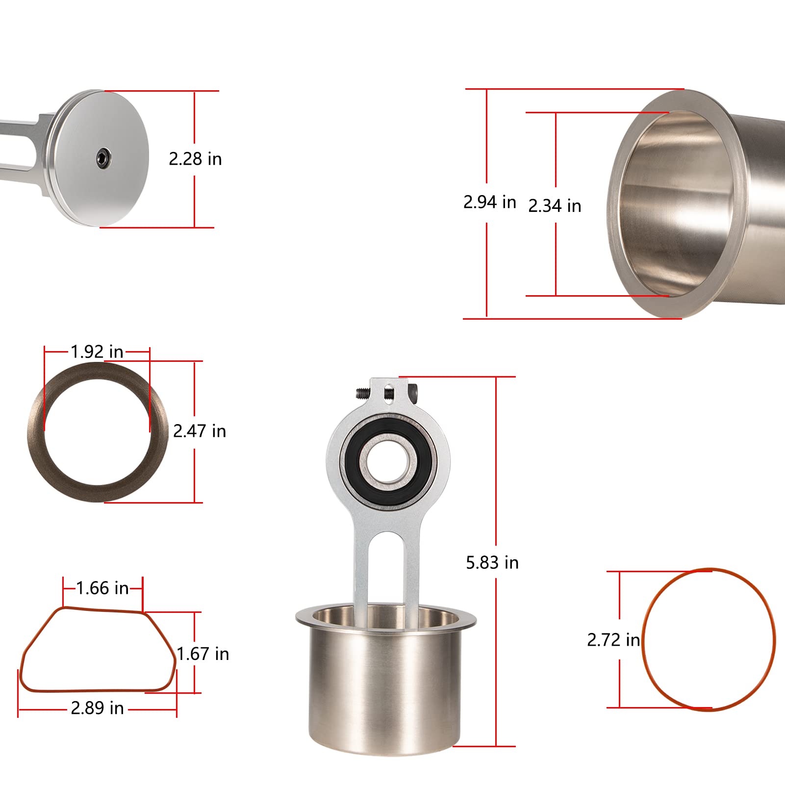 KK-4835 Compressor Piston Kit Connecting Rod Replacement Kit w/Piston Bearing for Sears Craftsman Porter Cable Dewalt Devildiss Oil Free Air Compressor Pump KK-4835 KK-5081 A02743